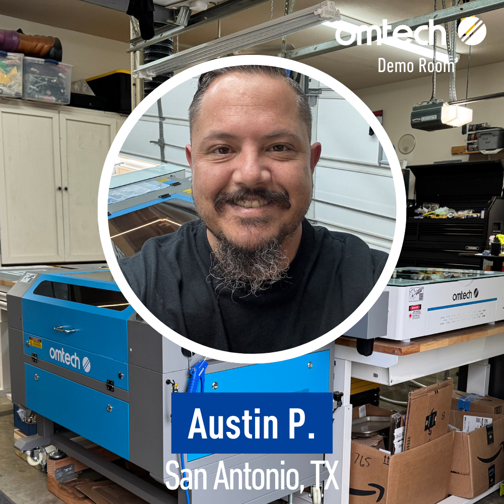 Laser Engraving in San Antonio, Texas | Demo Room Host - Austin P. – OMTech